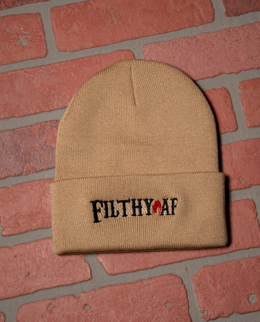 "FILTHY AF" Tan Beanie - FILTHY ROOSTERS