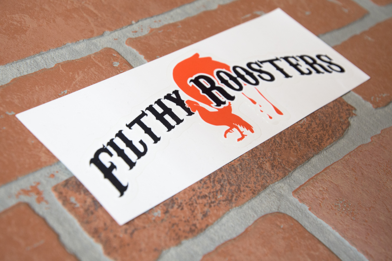 "FILTHY ROOSTERS" Sticker Clear - FILTHY ROOSTERS