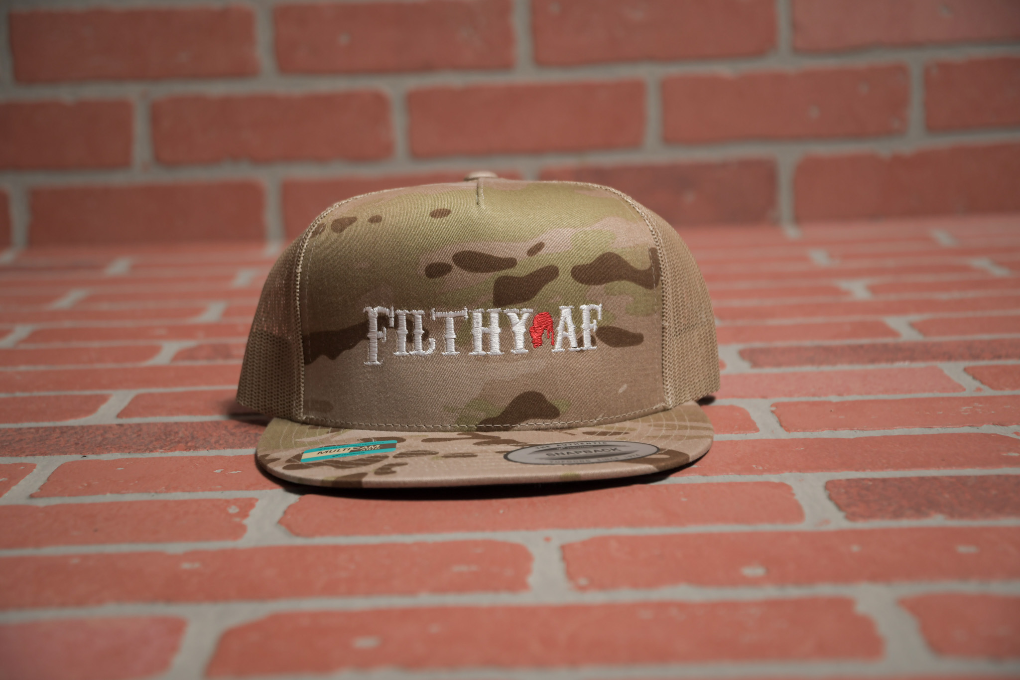 "FILTHY AF" Desert Camo Mesh Snapback - FILTHY ROOSTERS